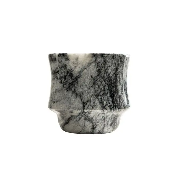 ANATOLIACRAFT Handcrafted Marble Tumbler Premium Natural Stone Drinking Glass - Black