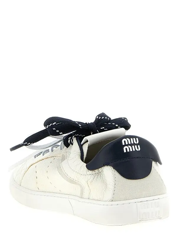 Miu Miu Deco Calf Sneakers - Blue