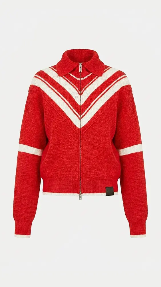 Stella McCartney Sporty 80' Wool Knit Zip Jacket