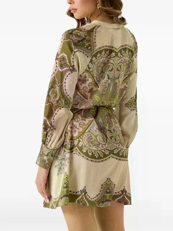 Guess Marciano Paisley-print Belted Dress