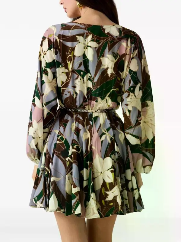 MARCIANO Floral-print V-neck Mini Dress