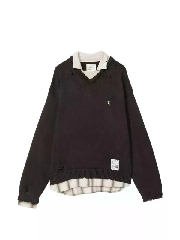 Mihara Yasuhiro Triple Layered Collar Sweater