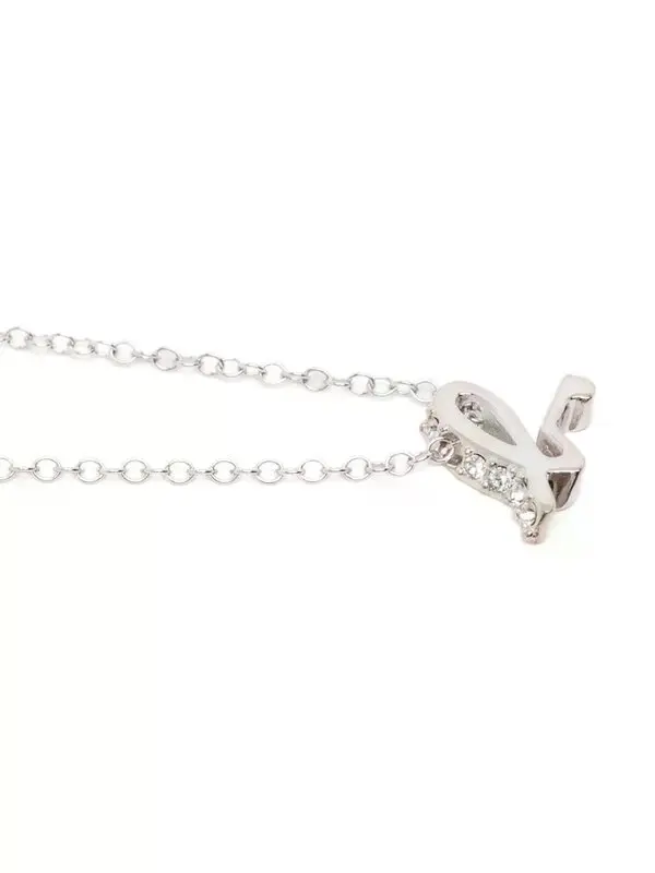 AGNES B. Iconic Italic B Necklace - Silver