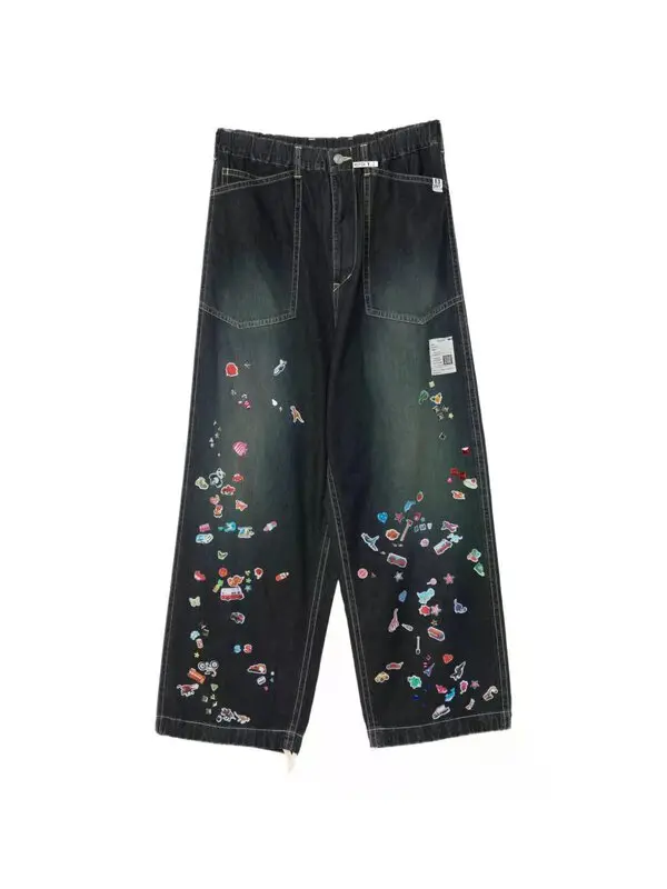 Mihara Yasuhiro Sticker-print Jeans