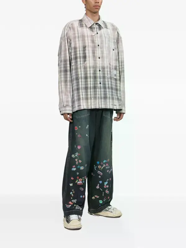Mihara Yasuhiro Sticker-print Jeans