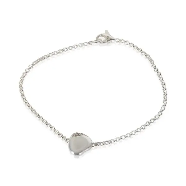 John Hardy Sterling Silver Diamond Pebble Heart Bracelet - Sterling_silver