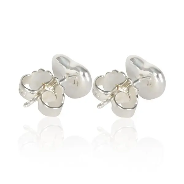 John Hardy Sterling Silver Diamond Pebble Heart Earrings