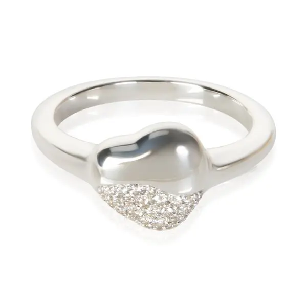 John Hardy Sterling Silver Diamond Pebble Heart Ring - Sterling_silver