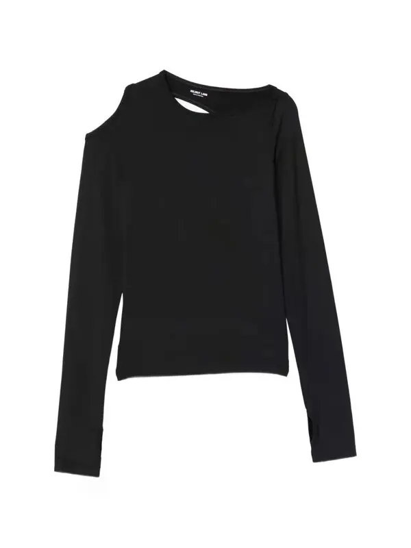 Helmut Lang Cut-out Long-sleeve Top - Black