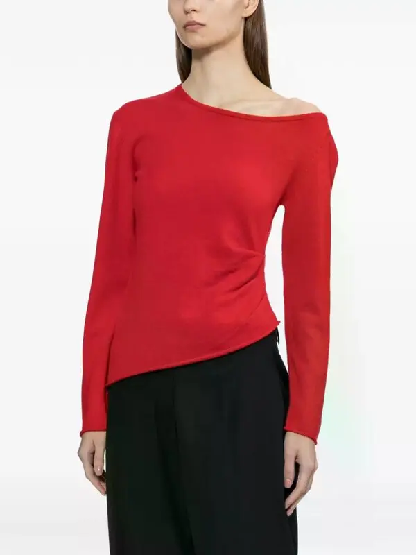 Helmut Lang Asymmetric Gathered Top