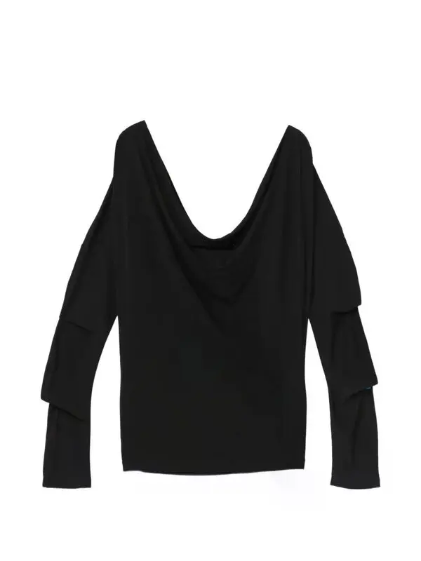 Helmut Lang Ruffled Long-sleeve Top
