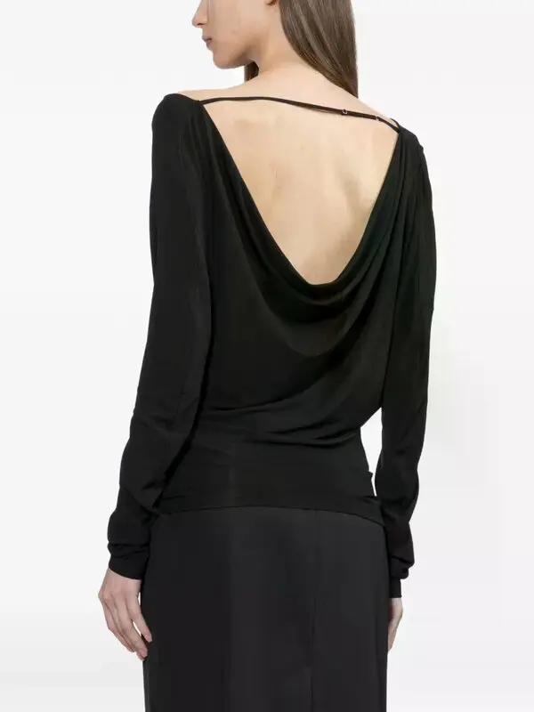 Helmut Lang Ruffled Long-sleeve Top