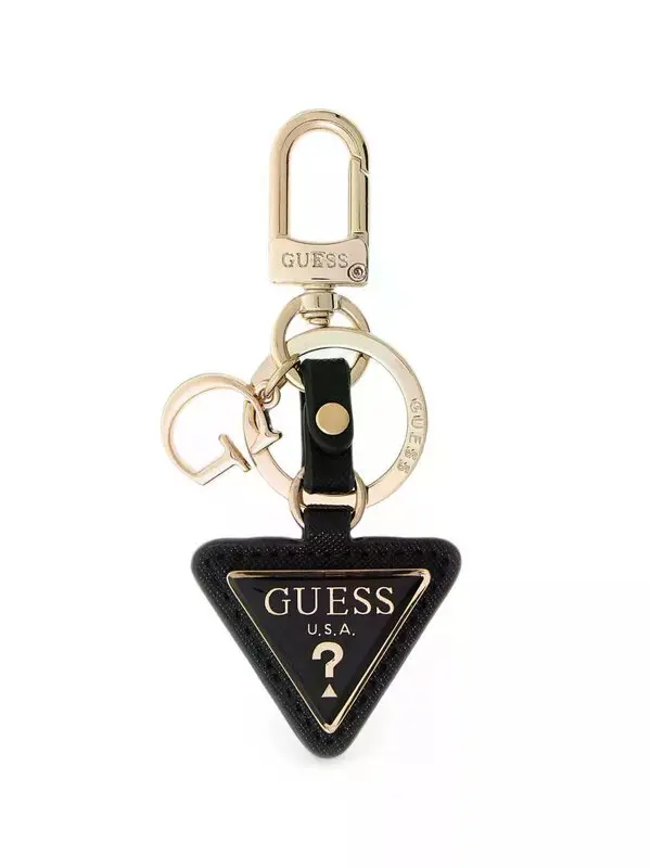 Guess Gilda Logo-pendant Keyring - Black
