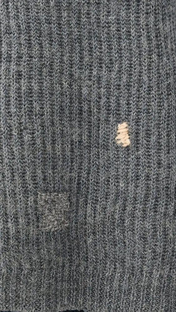 MAISON MARGIELA Mended Ribbed Sweater - Grey