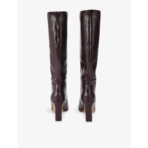 Steve Madden Max In Heeled Faux-leather High-leg Boots