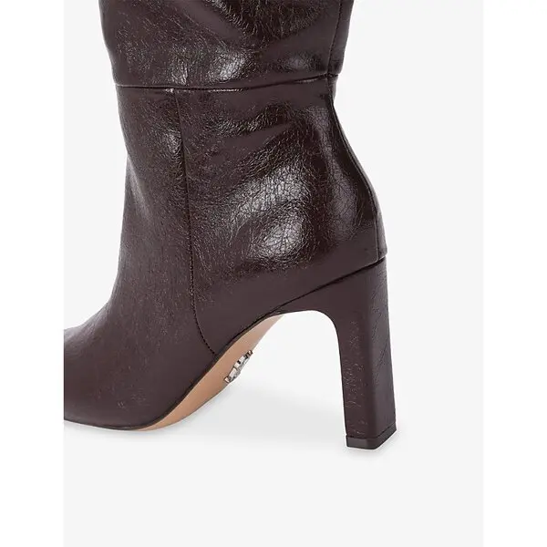 Steve Madden Max In Heeled Faux-leather High-leg Boots
