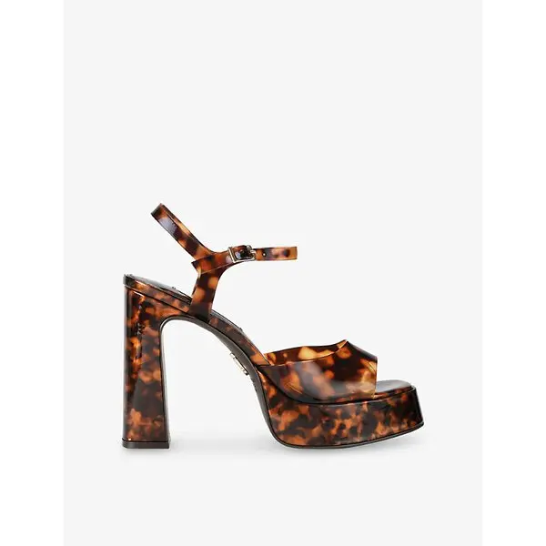 Steve Madden Liandra Tortoiseshell Heeled Woven Sandals