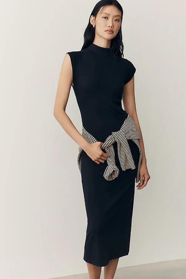 NATION LOS ANGELES Marcele Midi Dress - Black