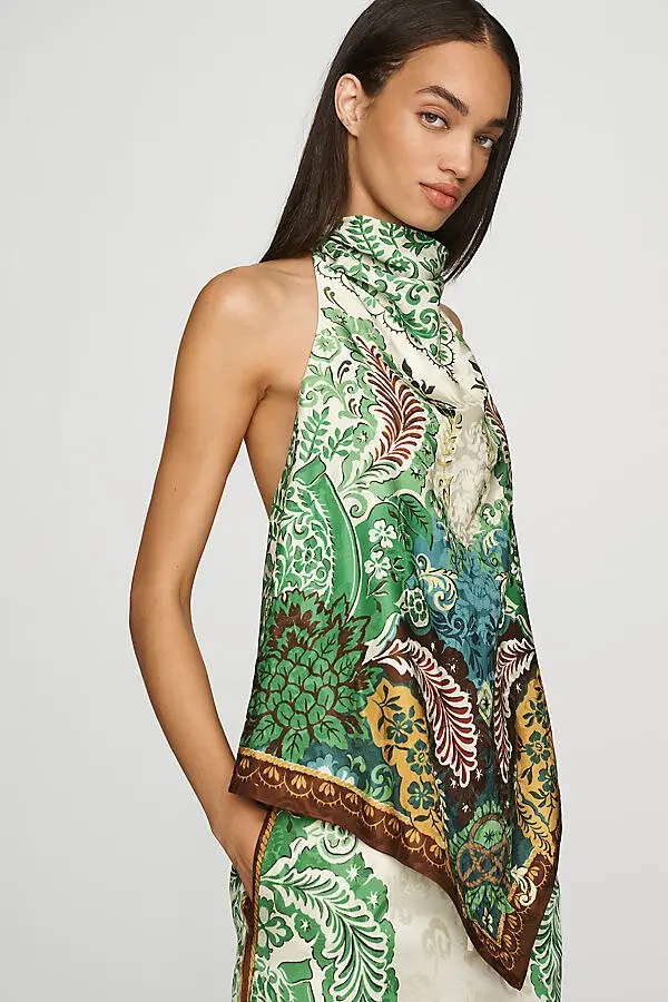 ALEMAIS Florence Mock Neck Halter Top