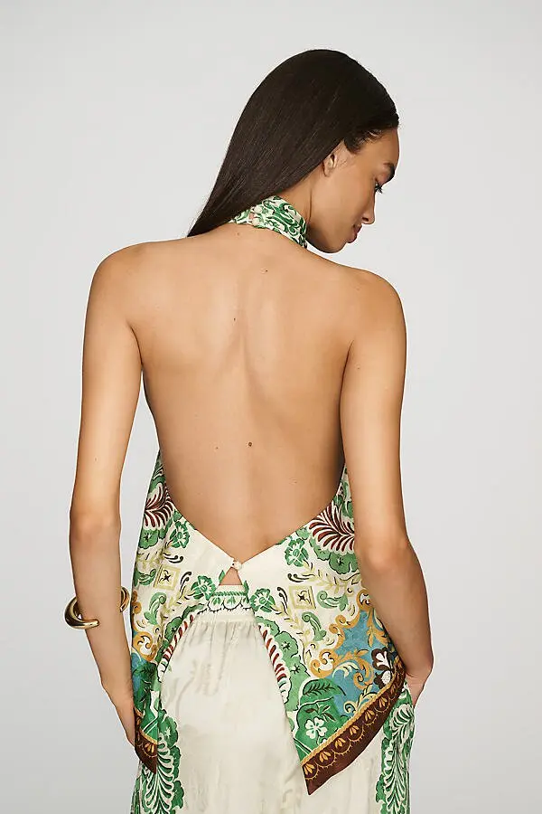 ALEMAIS Florence Mock Neck Halter Top