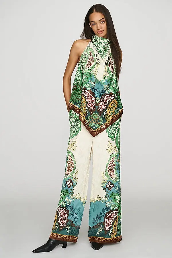 ALEMAIS Florence Mock Neck Halter Top