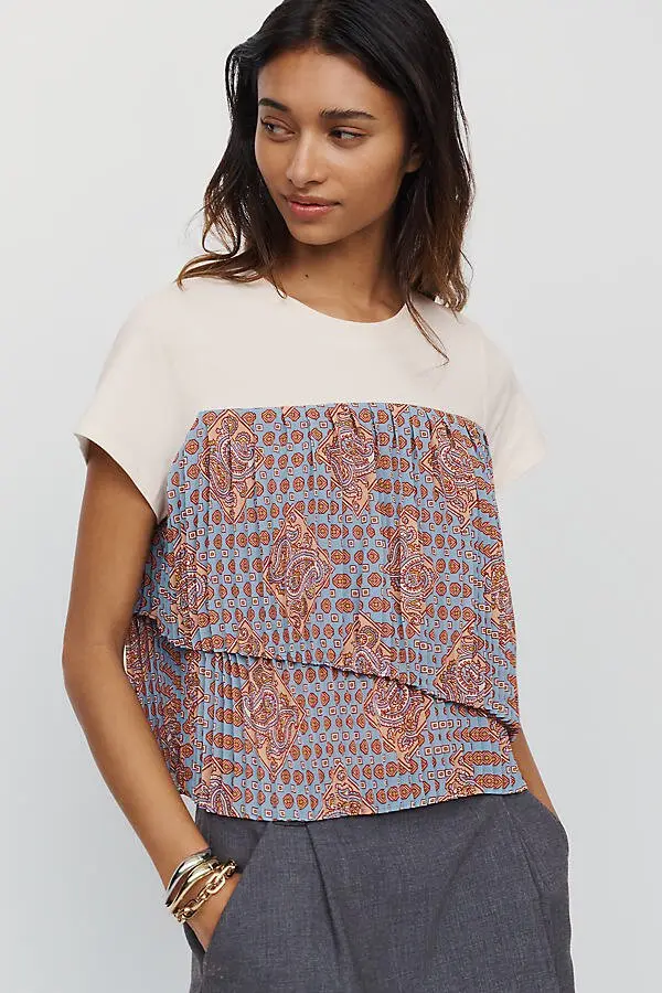 Maeve Pleated Twofer Tee