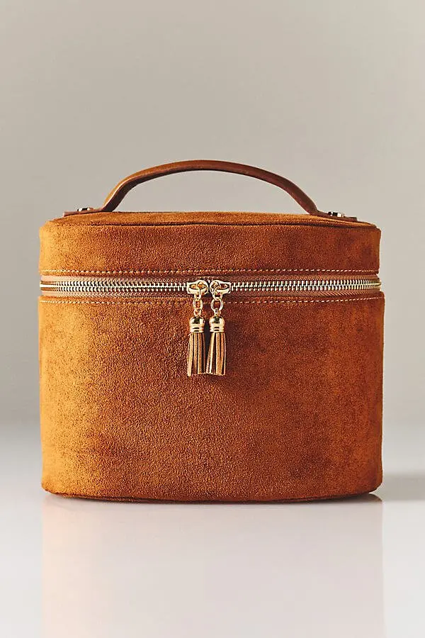 SHIRALEAH Exclusive Faux Suede Tra Case - Tan