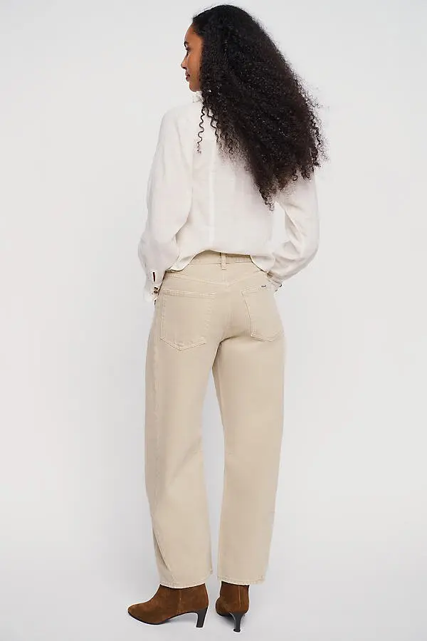 Rolla's Arc High Rise Barrel Jeans - Sand
