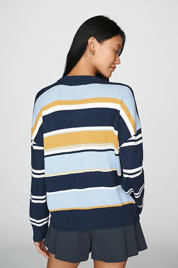ROWING BLAZERS Striped V-neck Sweater
