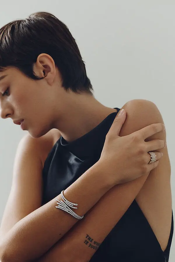 Nadri Diva Fan Hge Cuff Bracelet