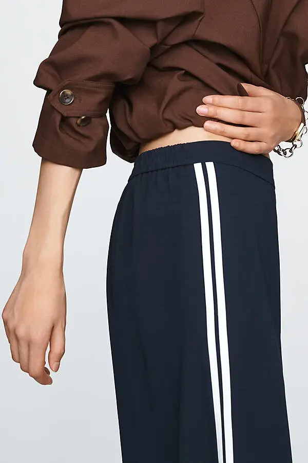RAISONNEL Side Stripe Pants - Navy