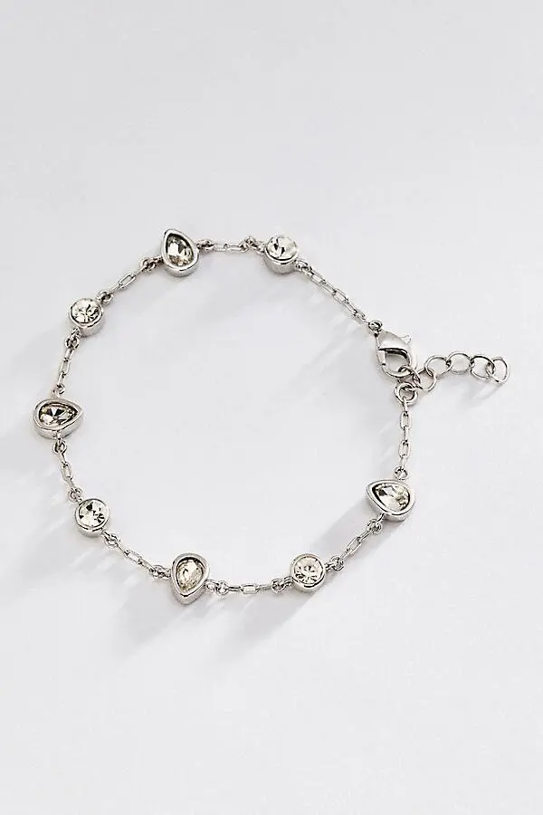 Anthropologie Bezel Wrap Bracelet - Silver