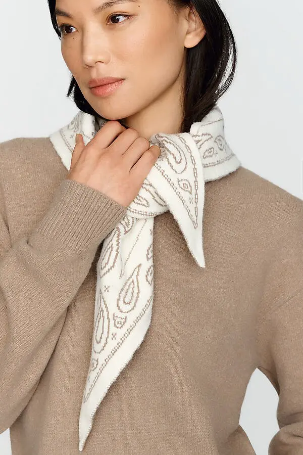 525 Pullover Sweater With Scarf - Camel