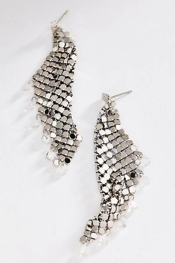 Anthropologie Chamail Drop Earrgs - Silver