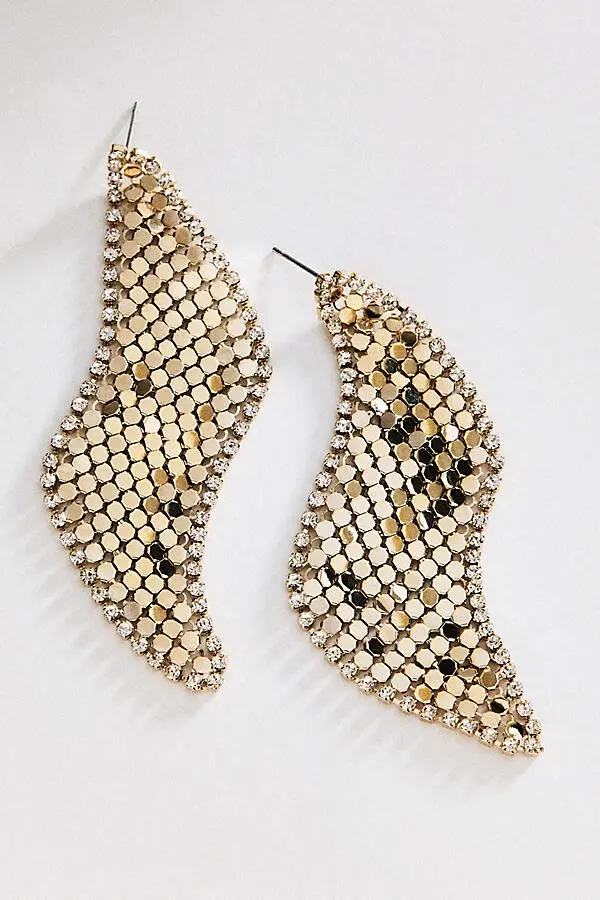 Anthropologie Border Chamail Drop Earrgs