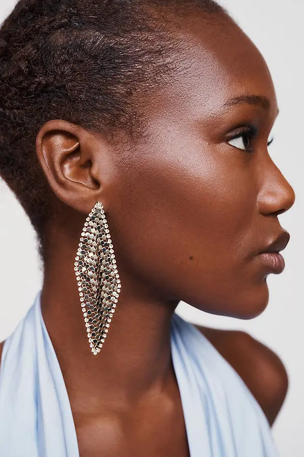 Anthropologie Border Chamail Drop Earrgs - Bronze