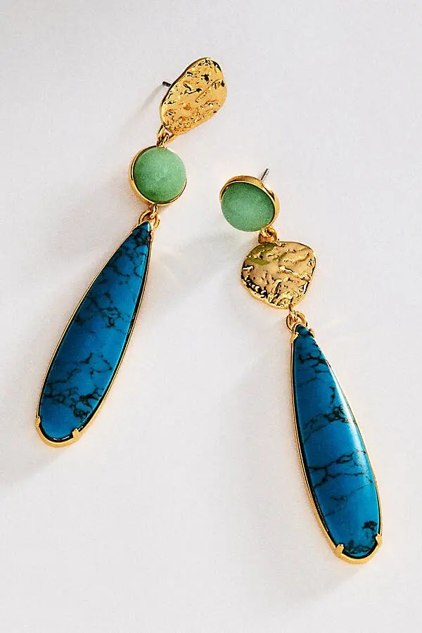 Mignonne Gavigan Satra Earrgs - Blue Pattern