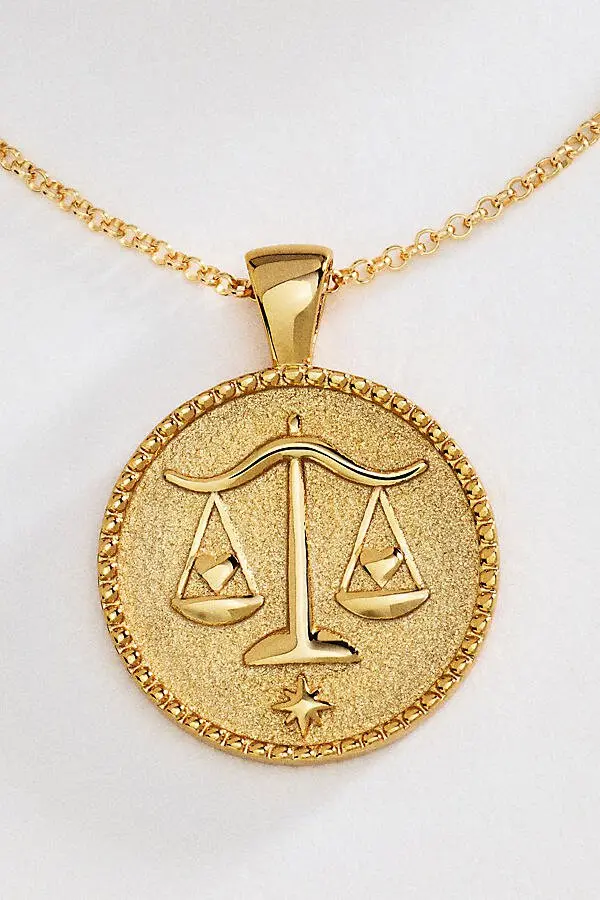 JANE WIN Zodiac Pendant Necklace - Libra