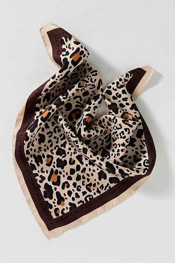 MAISON LECOMTE FLAMENT Leo 100% Silk Scarf