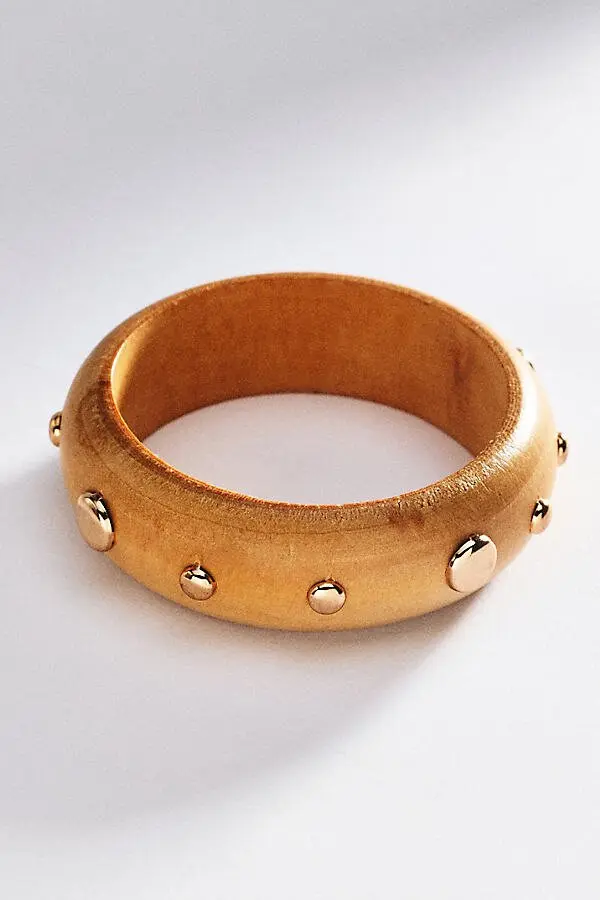 ALV JEWELS Stud Bangle Bracelet - Tan