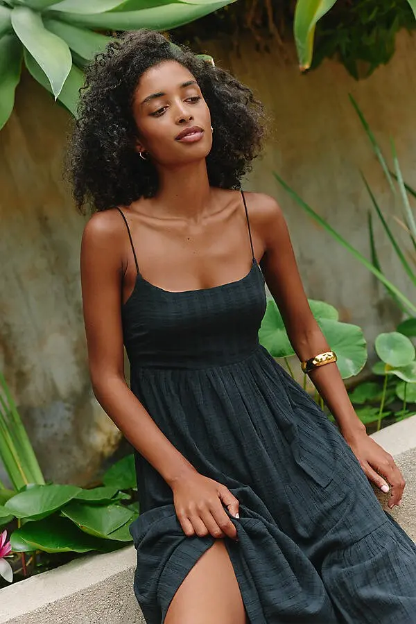 L*Space Ashton 100% Cotton Maxi Dress - Black