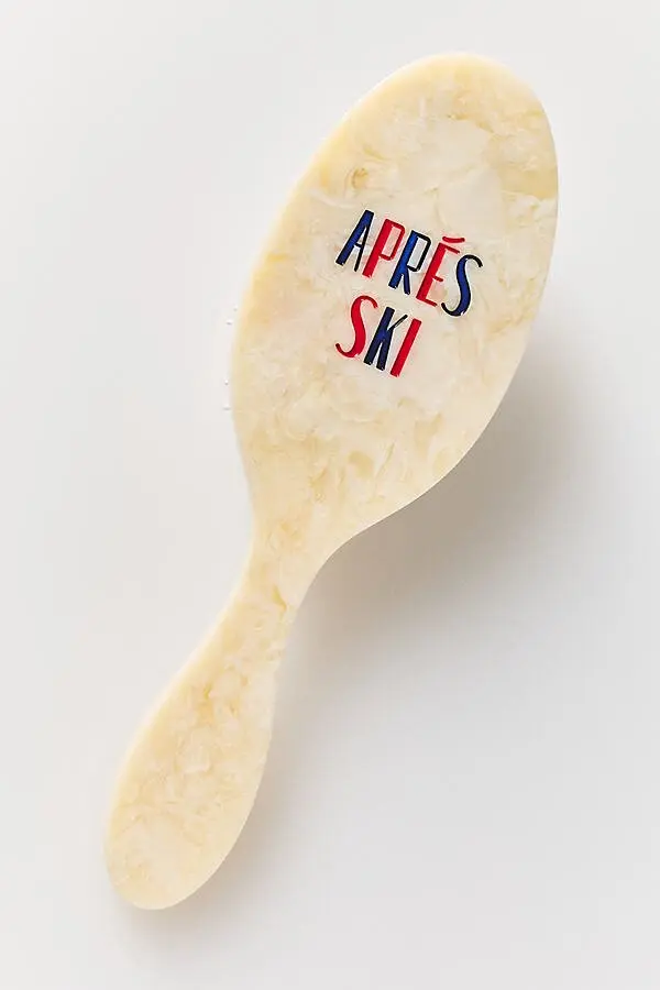 SOLAR ECLIPSE Handpated Acetate Hair Brush - Ivory Pattern