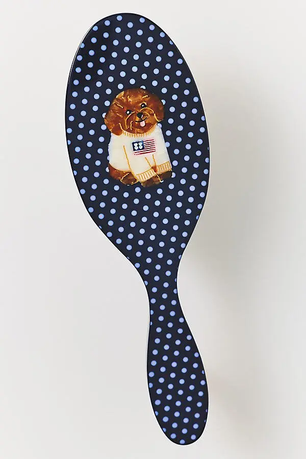SOLAR ECLIPSE Handpated Acetate Hair Brush - Navy
