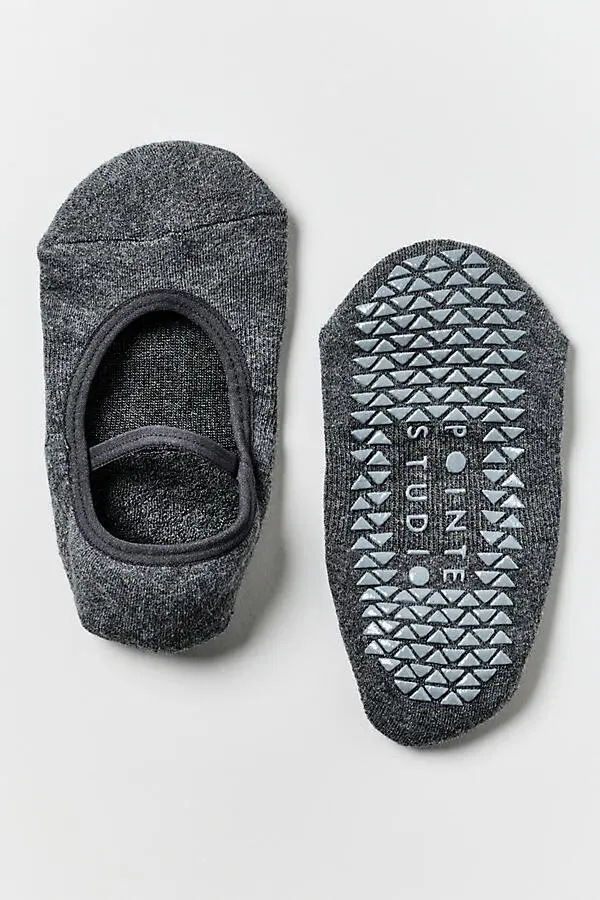 POINTE STUDIO Kara Mary Jane Socks - Grey