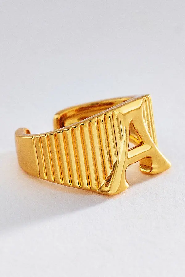 LUV AJ Itial Rige Signet Rg - A