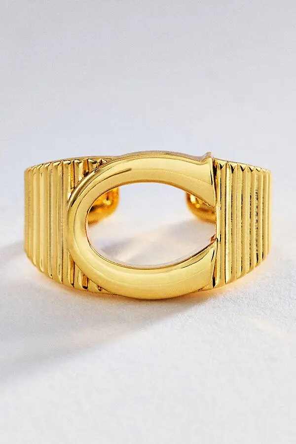 LUV AJ Itial Rige Signet Rg - C