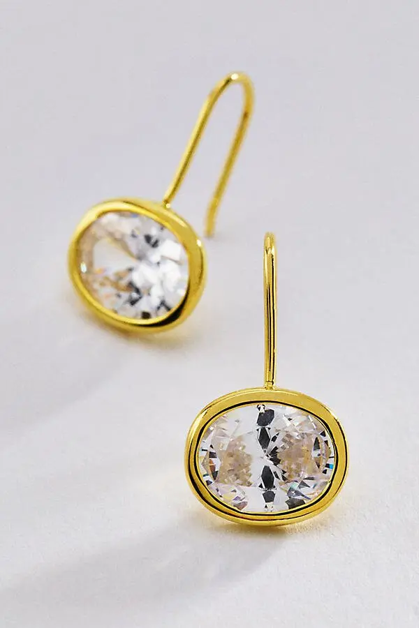Baublebar Fallon Bezel Oval French Hook Earrgs