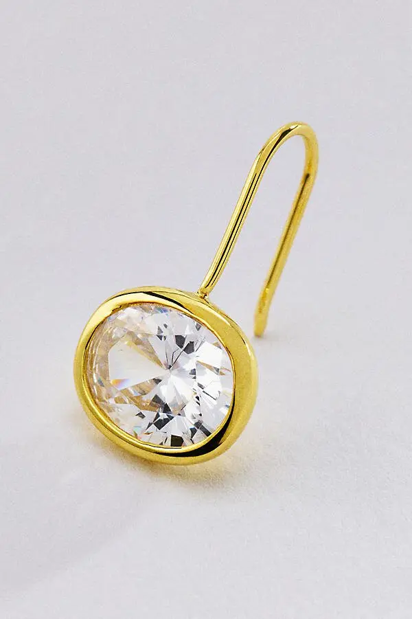 Baublebar Fallon Bezel Oval French Hook Earrgs