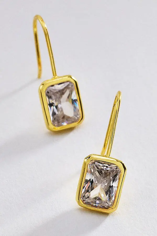 Baublebar Fallon Bezel Cushion French Hook Earrgs