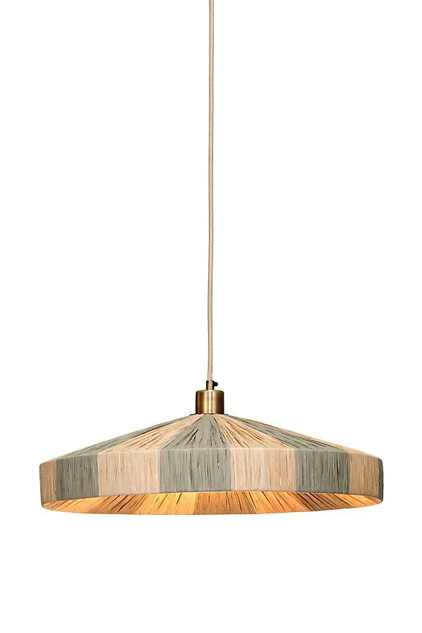 Anthropologie Parasol Tropical Color Block Raffia Pendant - Small